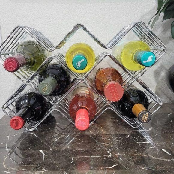 Unlisted | Dining | 8bottle Metal Wire Winespirits 75ml Bottle Rack ...
